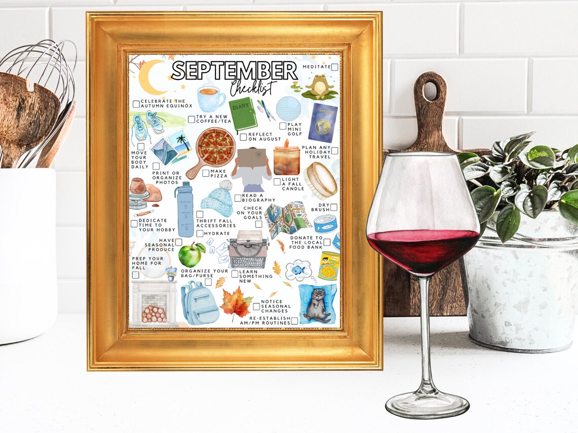 Printable September Checklist | September Bucket List - Etsy