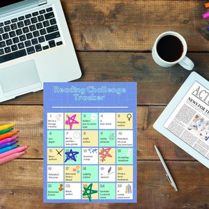 Printable Reading Challenge Tracker | 25 Books - Etsy