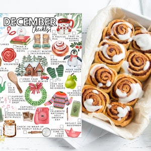 Printable December Checklist | December Bucket List - Etsy