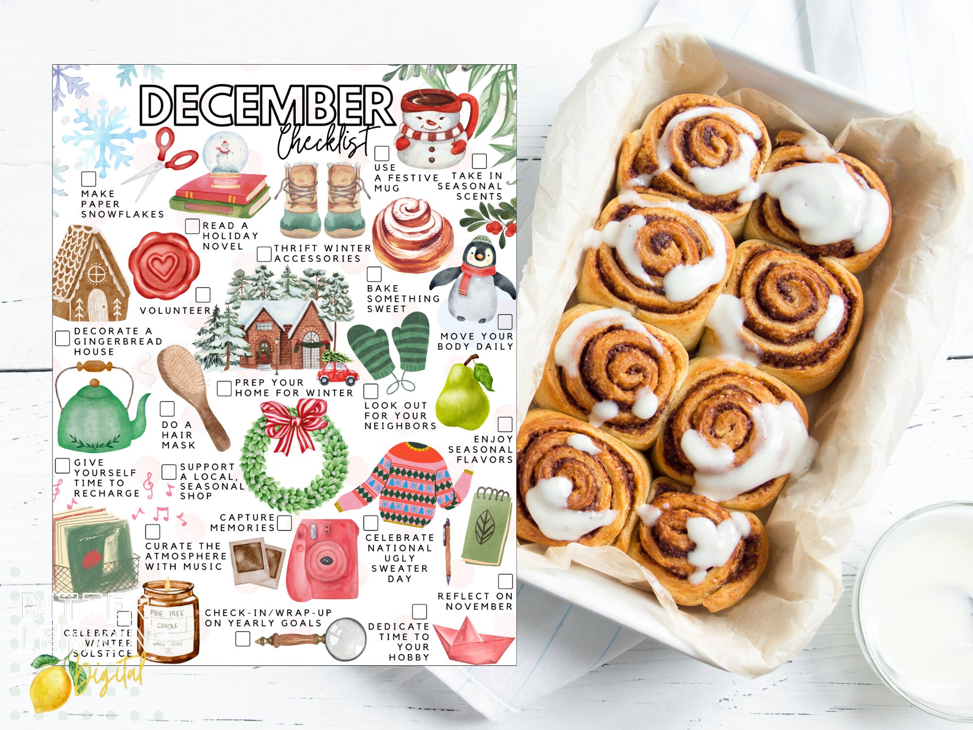 Printable December Checklist | December Bucket List - Etsy