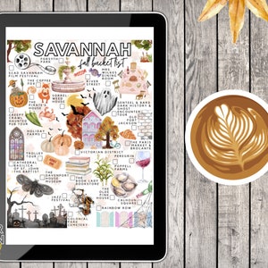 Printable Savannah Georgia Fall Bucket List | Southern Seasonal Fall To ...