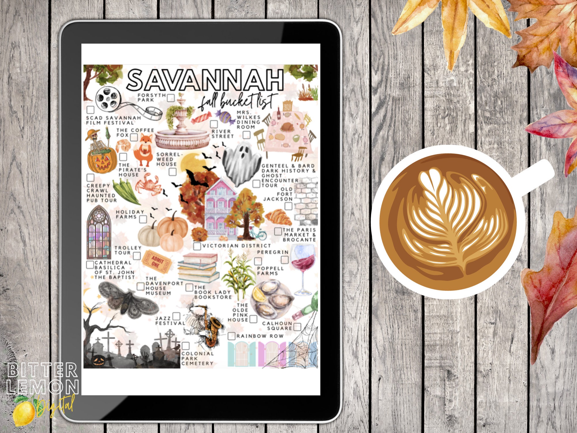 Printable Savannah Georgia Fall Bucket List | Southern Seasonal Fall To ...