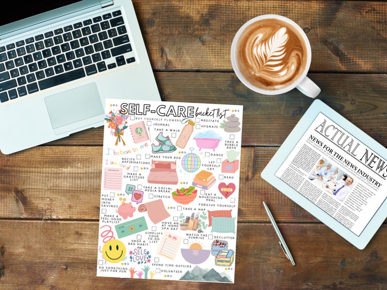 Printable Self-care Bucket List | Self-love To-do List - Etsy