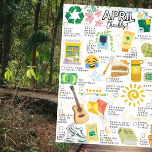 Printable April Checklist | April Bucket List - Etsy