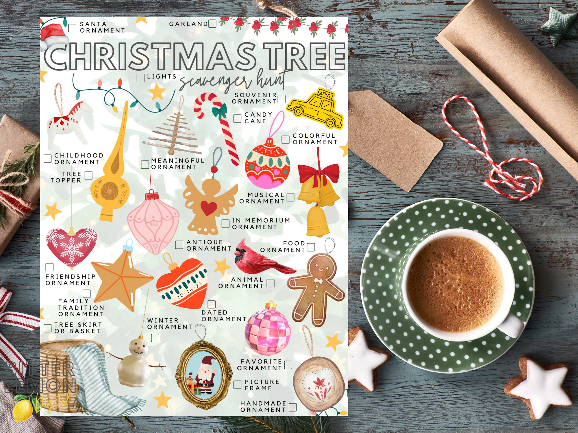 Christmas Tree Scavenger Hunt: Holiday Printable Game (PDF) - Etsy