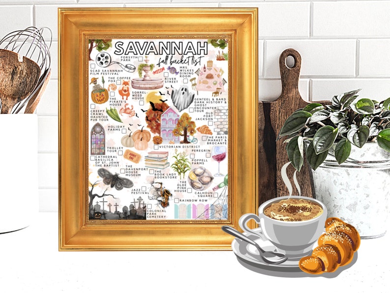 Printable Savannah Georgia Fall Bucket List | Southern Seasonal Fall To ...