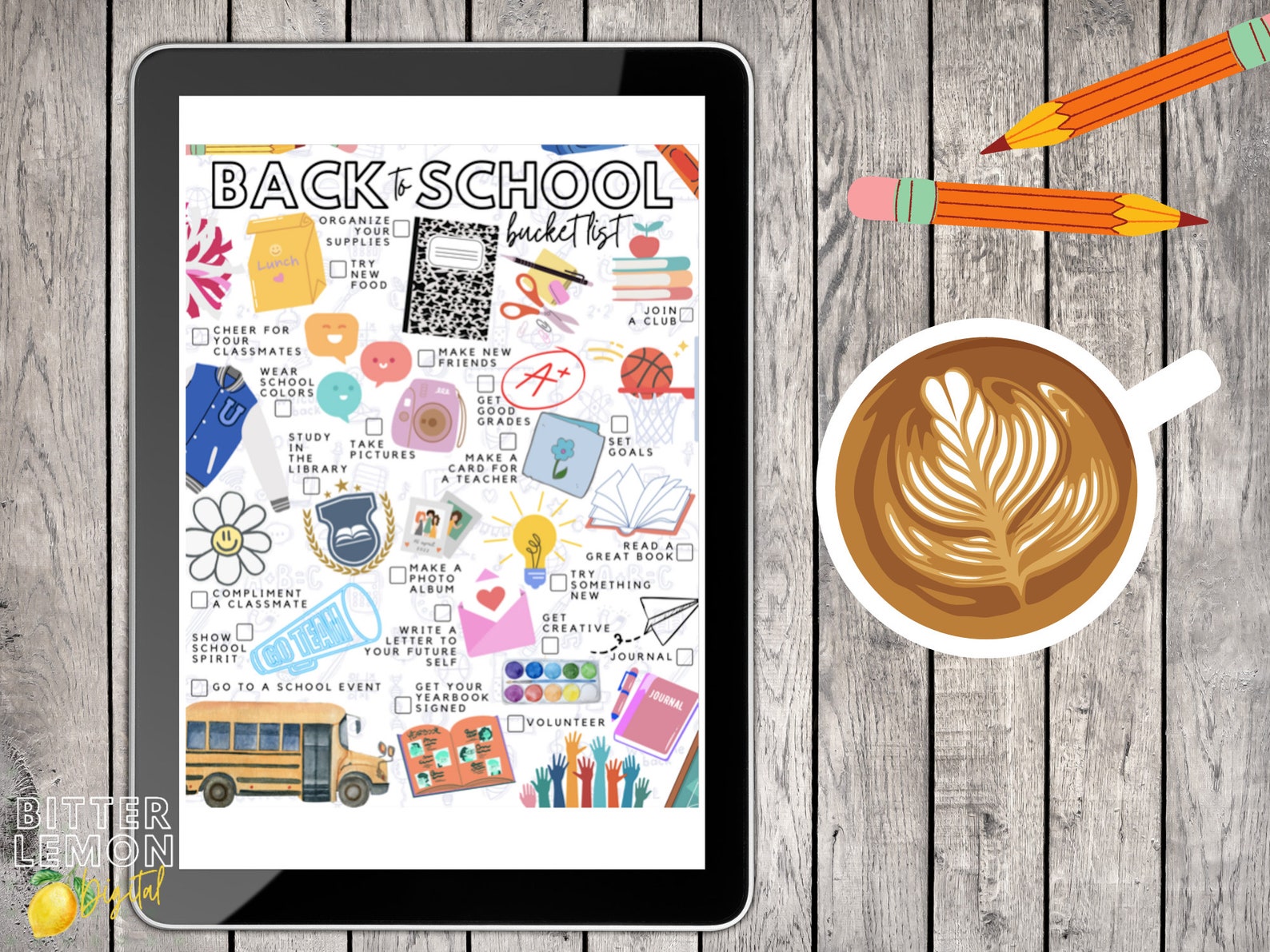 Printable Back-to-school Bucket List New School Year Activities List ...