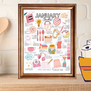 Printable January Checklist | January Bucket List - Etsy