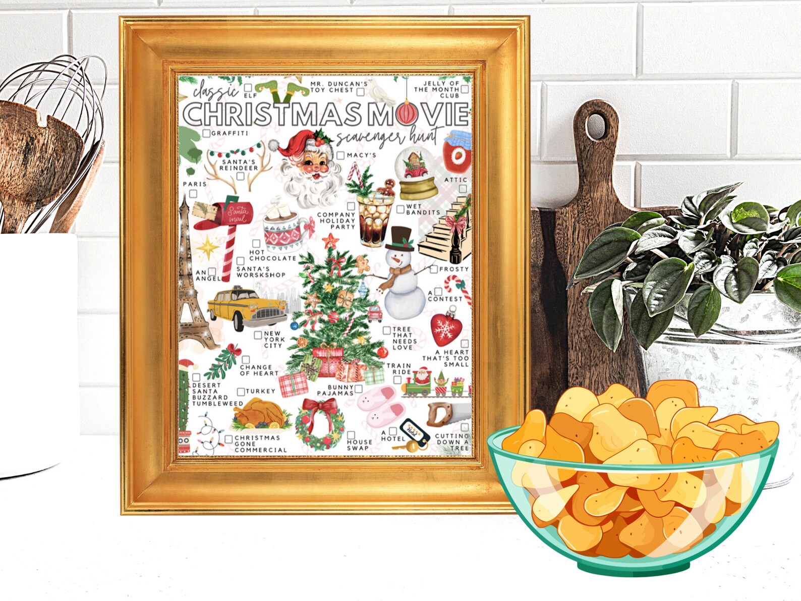 Christmas Movie Scavenger Hunt & Checklist (printable PDF) - Etsy