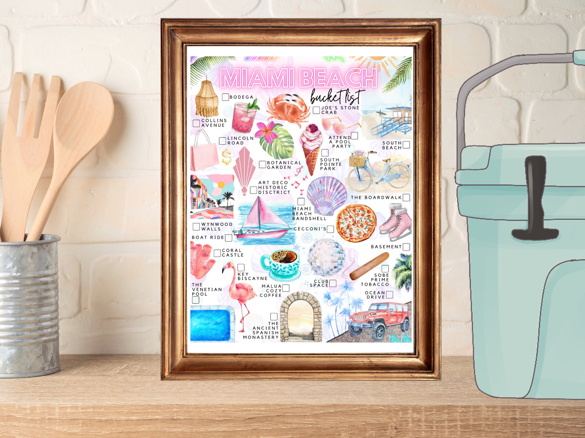 Printable Miami Beach Bucket List: Illustrated To-do List (PDF) - Etsy