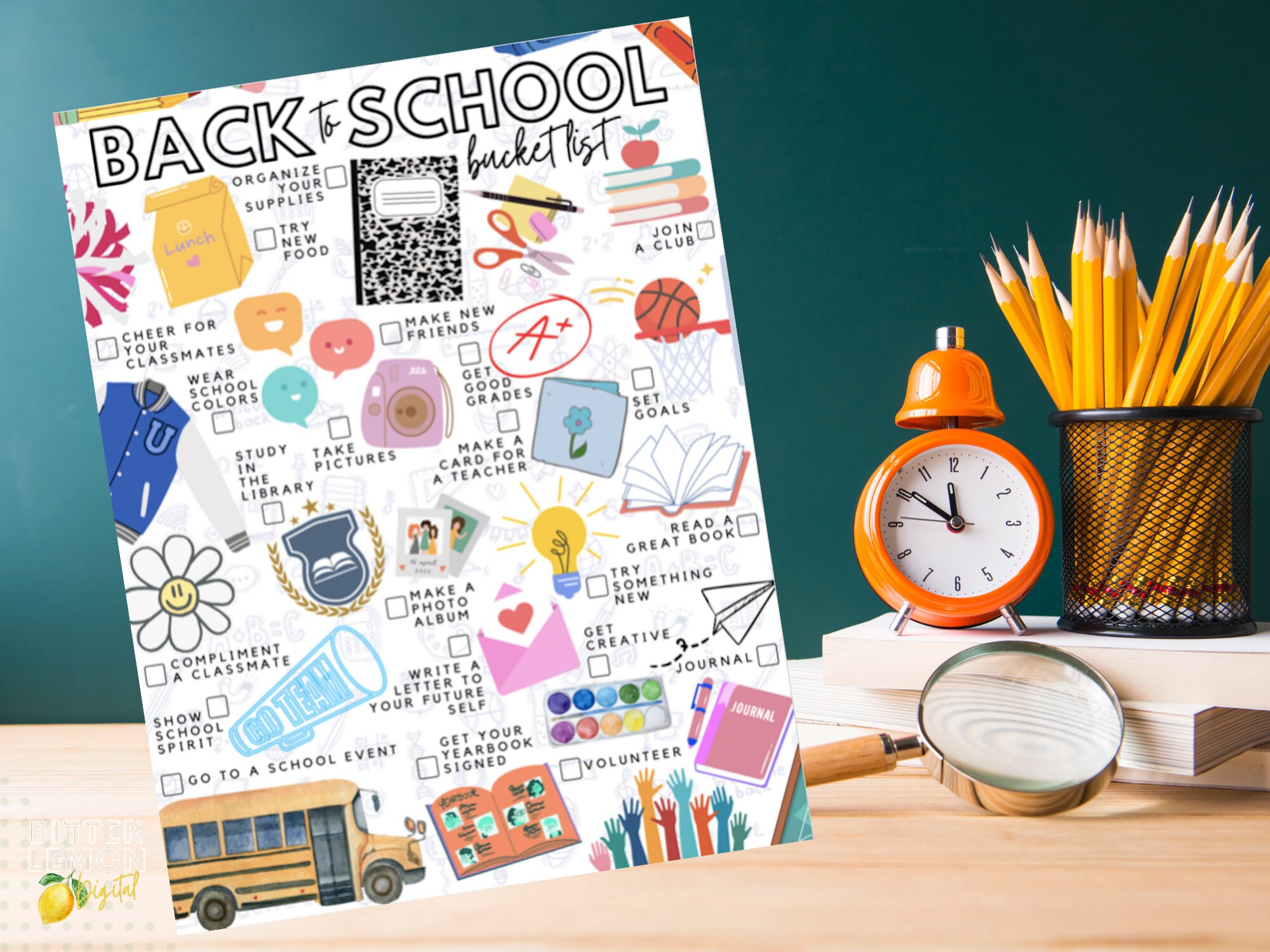 Printable Back-to-school Bucket List New School Year - Etsy