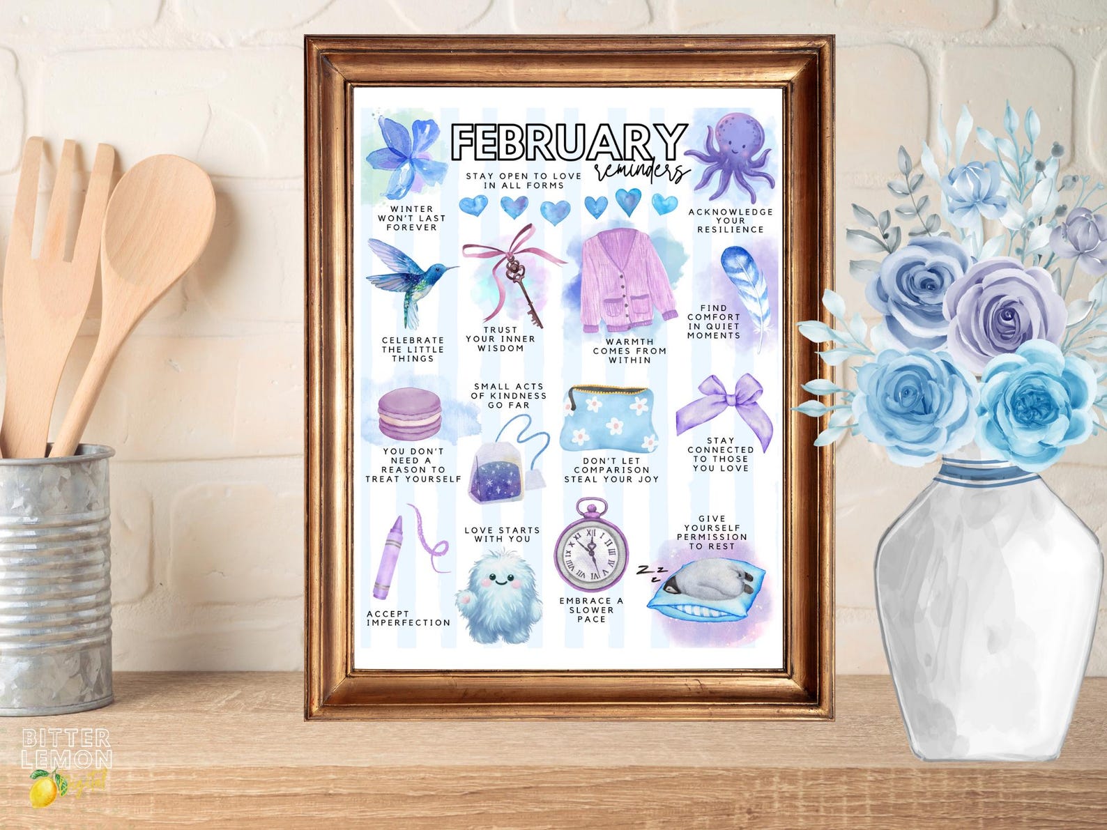 Printable February Reminders List | February Affirmations - Etsy