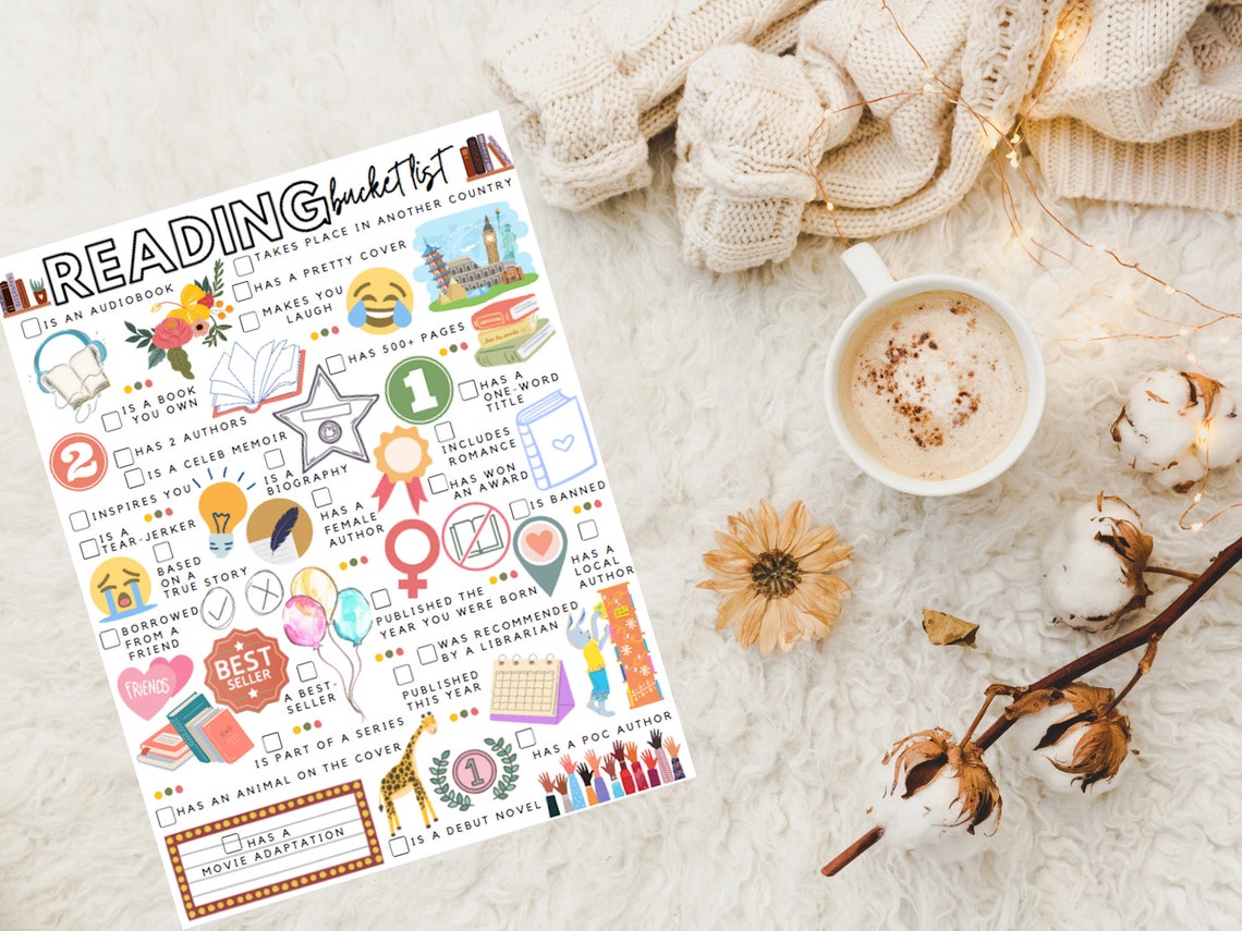 Printable Reading Bucket List Reading To-do List - Etsy