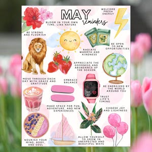 Printable May Reminders List | May Affirmations - Etsy
