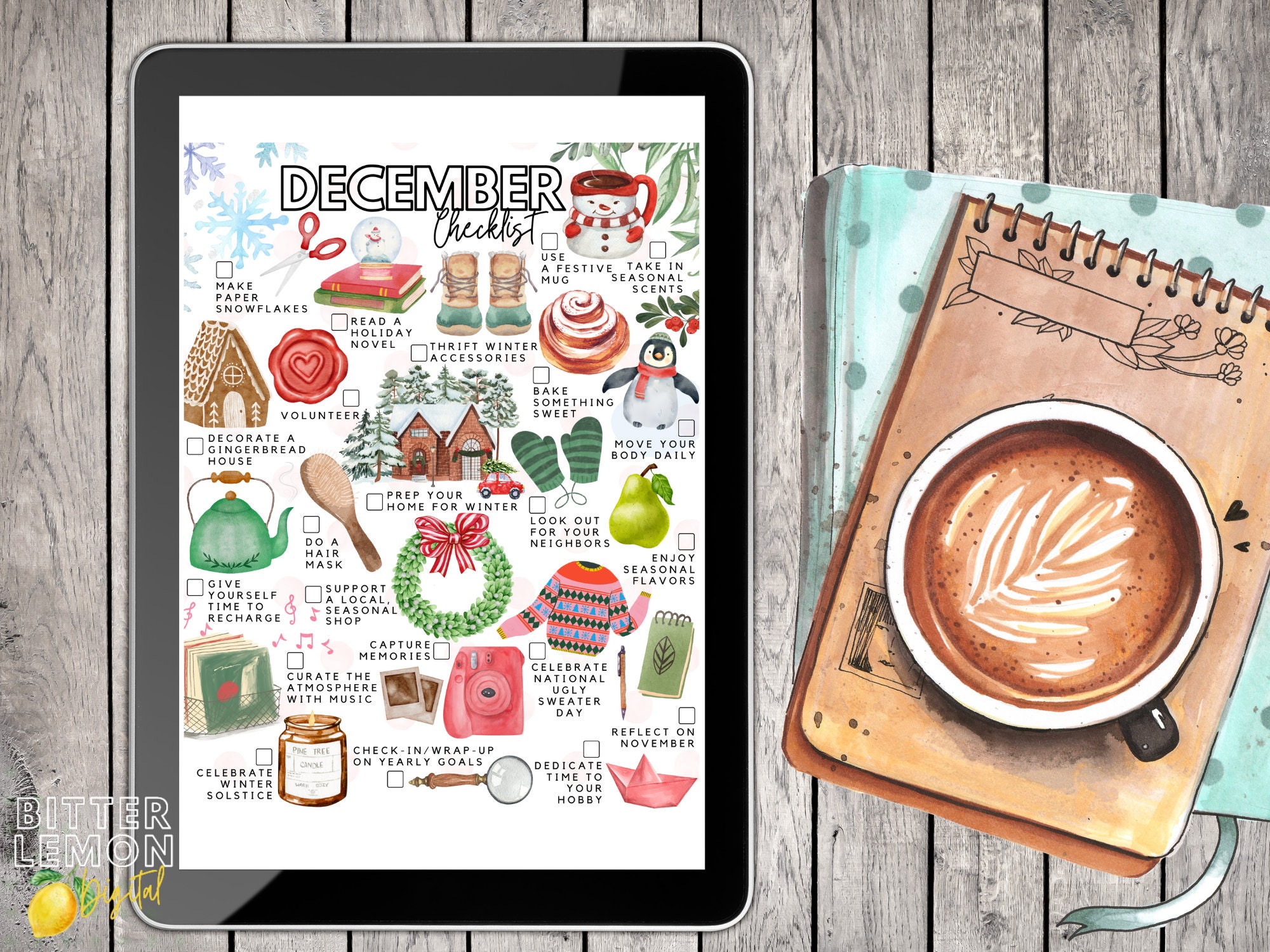 Printable December Checklist | December Bucket List - Etsy