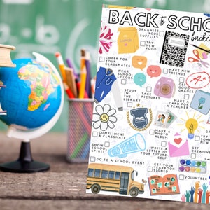 Printable Back-to-school Bucket List | New School Year Activities List ...