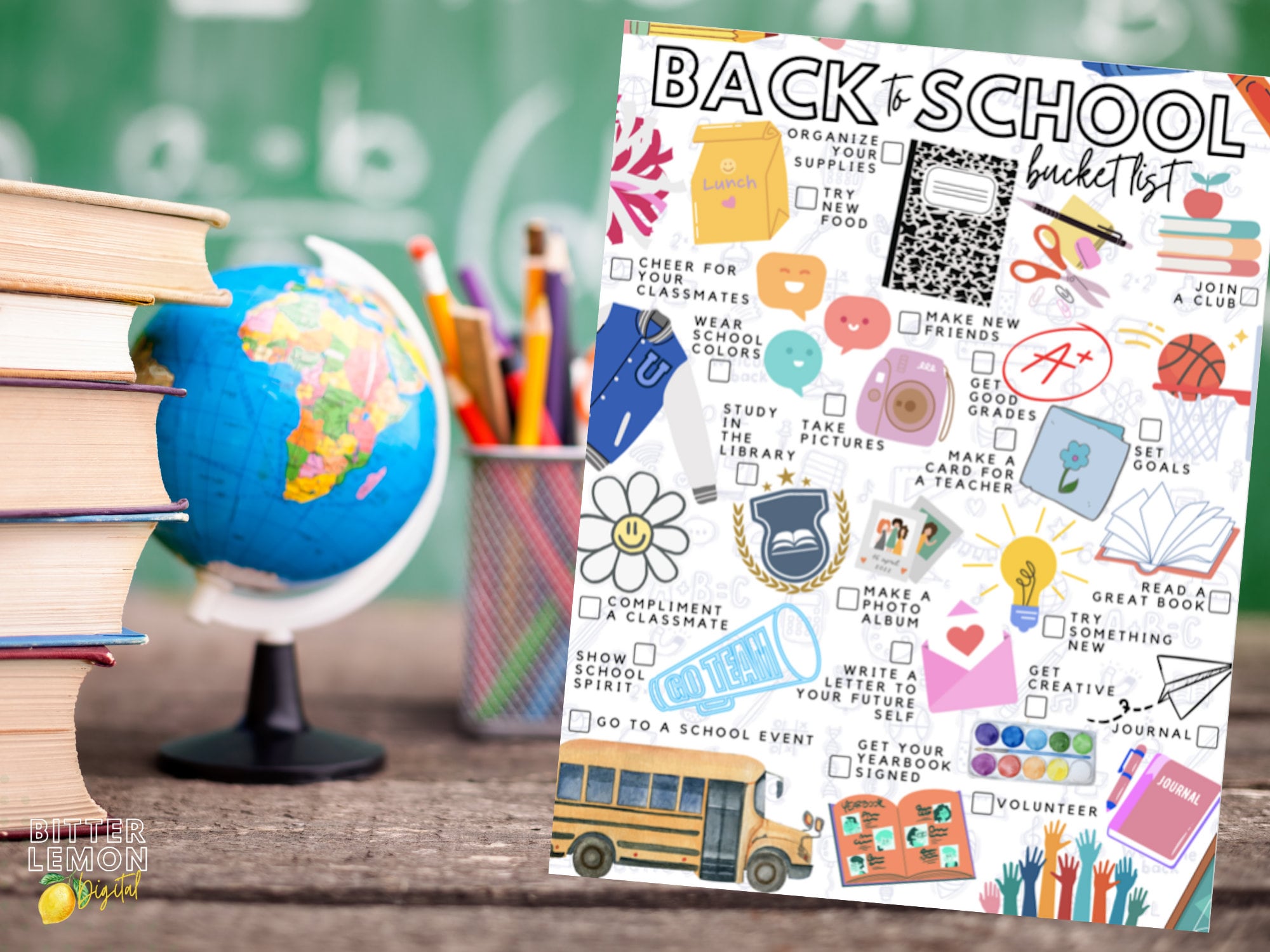 Printable Back-to-school Bucket List New School Year - Etsy