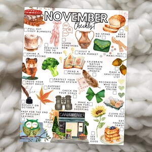 Printable Monthly Fall Checklist Value Pack | October November December ...