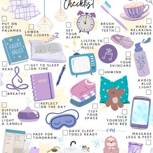 Printable Nighttime Checklist | Bedtime Routine To-do List - Etsy