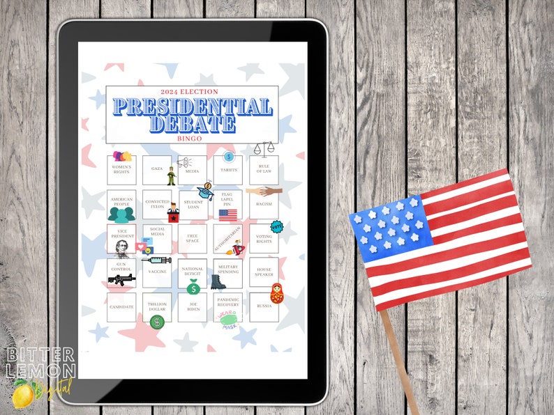 2024 Presidential Debate Printable BINGO Pack of 6 | Election Debate ...