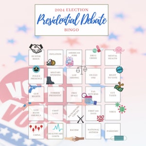 2024 Presidential Debate Printable BINGO Pack of 6 Debate - Etsy Canada