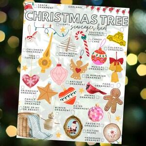 Christmas Tree Scavenger Hunt: Holiday Printable Game (PDF) - Etsy