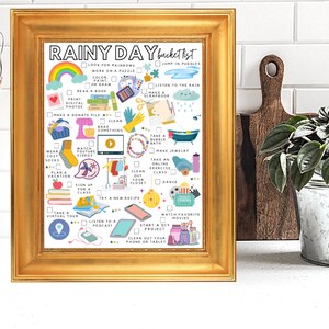 Printable Rainy Day Bucket List | Rainy Day To-do List - Etsy
