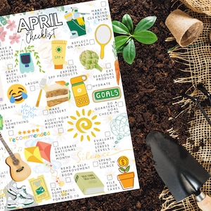 Printable April Checklist | April Bucket List - Etsy