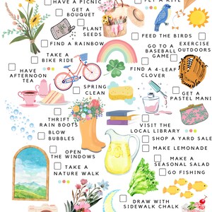 Printable Monthly Spring Checklist Value Pack | April May June Q2 ...