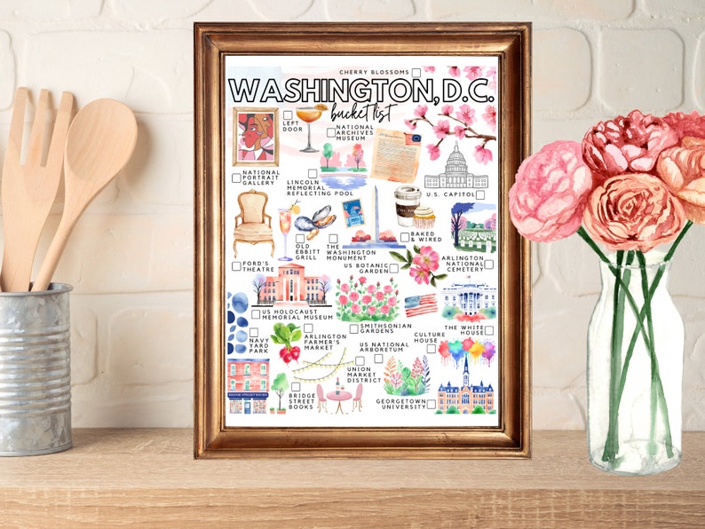 Printable Washington, D.C. Bucket List Washington, D.C. To-do List - Etsy