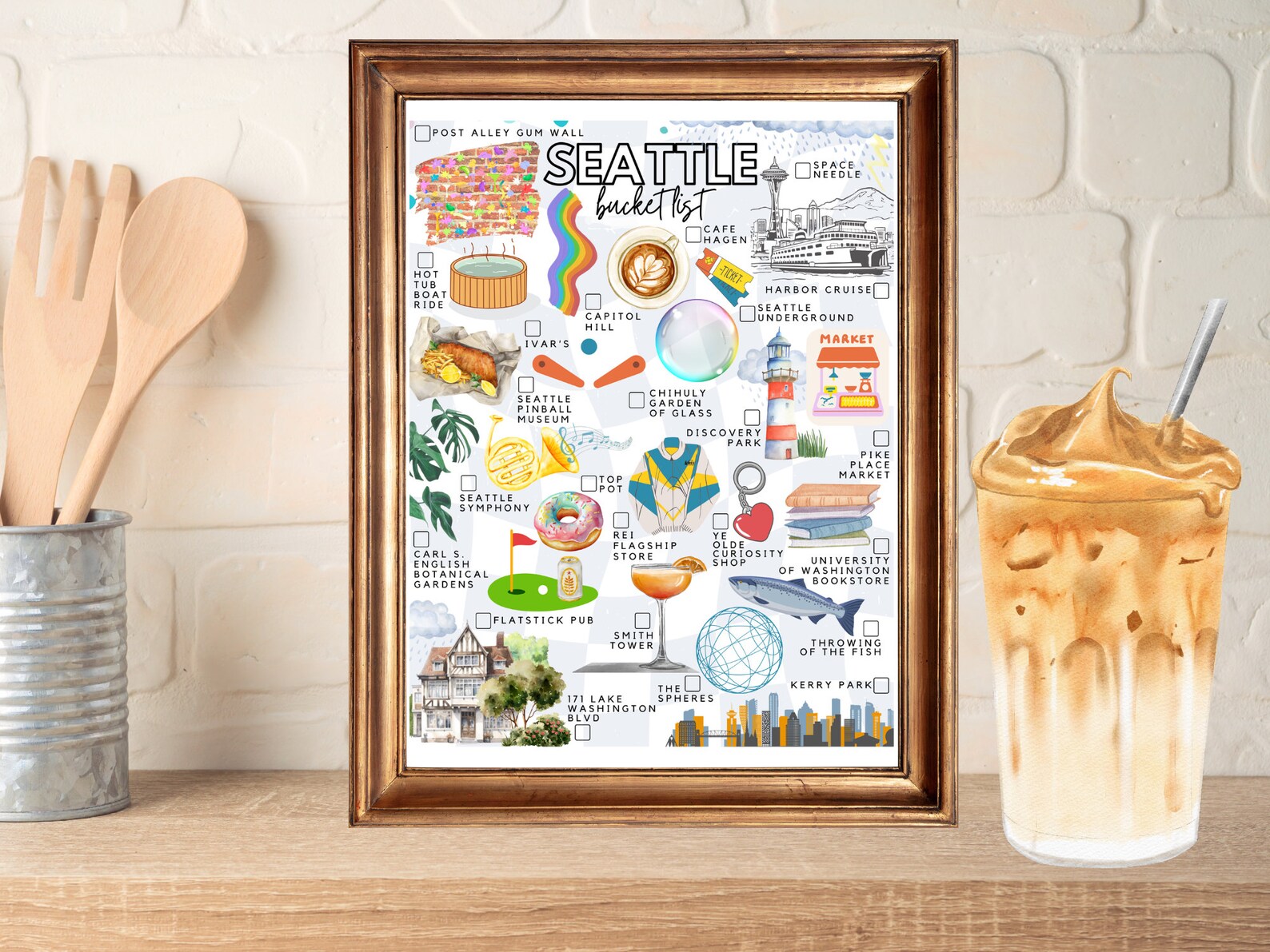Printable Seattle Bucket List: To-do Checklist (PDF Download) - Etsy
