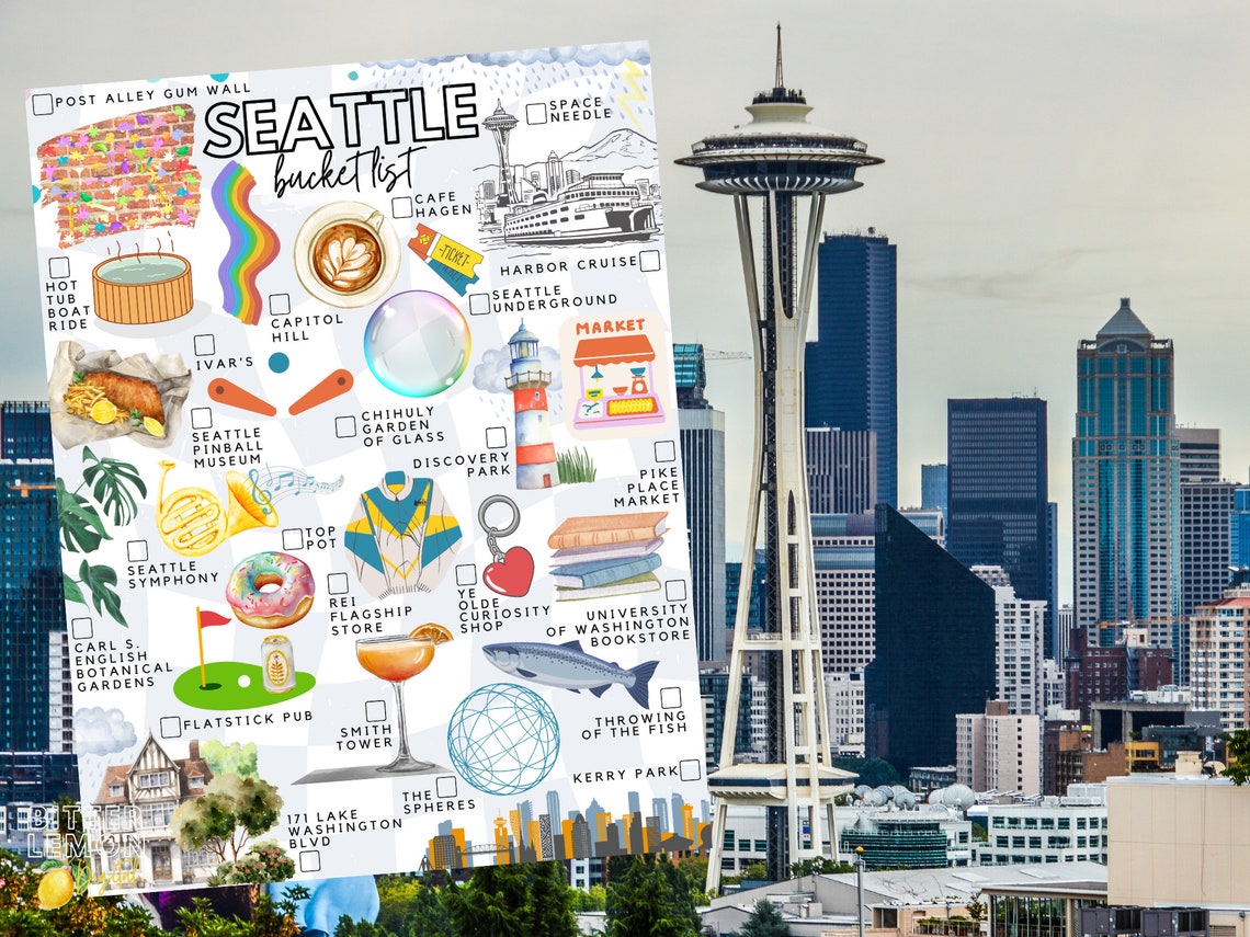 Printable Seattle Bucket List: To-do Checklist (PDF Download) - Etsy