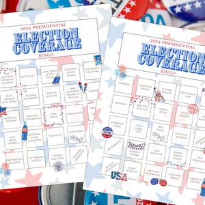 2024 Presidential Election Coverage Printable BINGO Pack of 20 ...