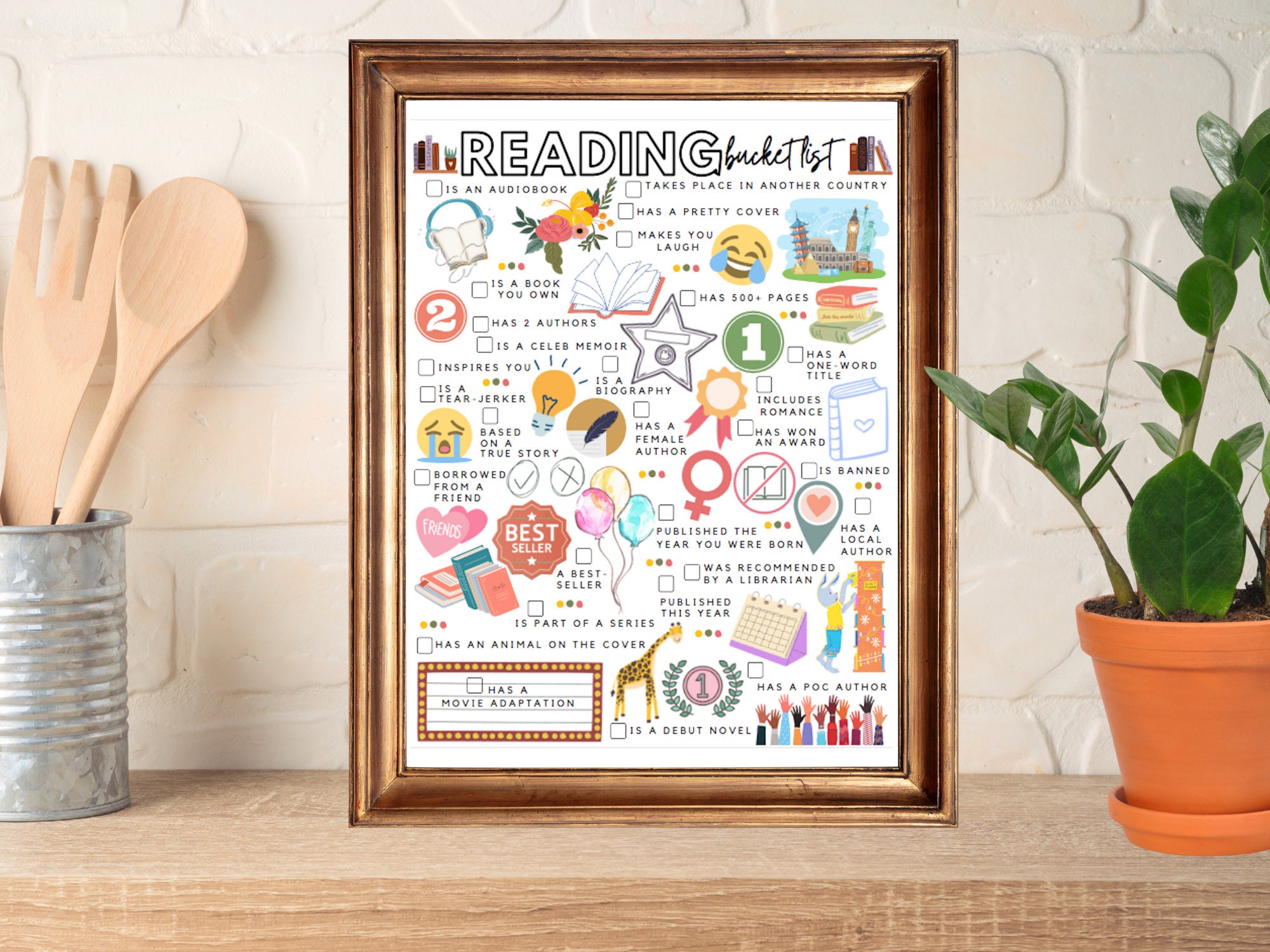 Printable Reading Bucket List Reading To-do List - Etsy