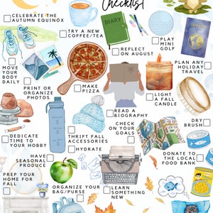 Printable September Checklist | September Bucket List - Etsy