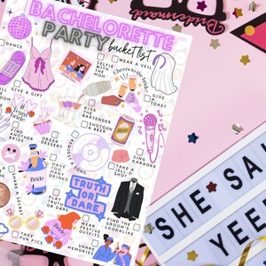 Printable Bachelorette Party Bucket List (PDF Download) - Etsy