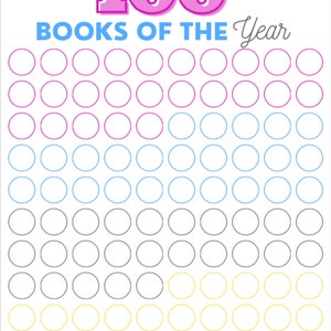 100 Book Tracker Printable Pages | Seasonal - Etsy