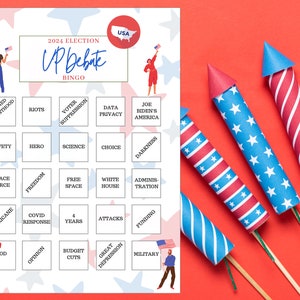 2024 Vice Presidential Debate Printable BINGO Pack of 6 | Election ...