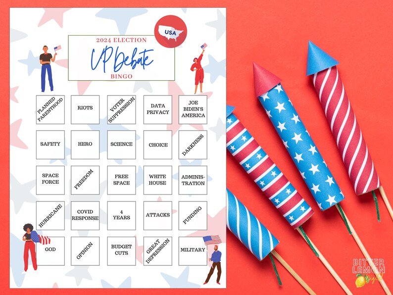 2024 Vice Presidential Debate Printable BINGO Pack of 6 | Election ...