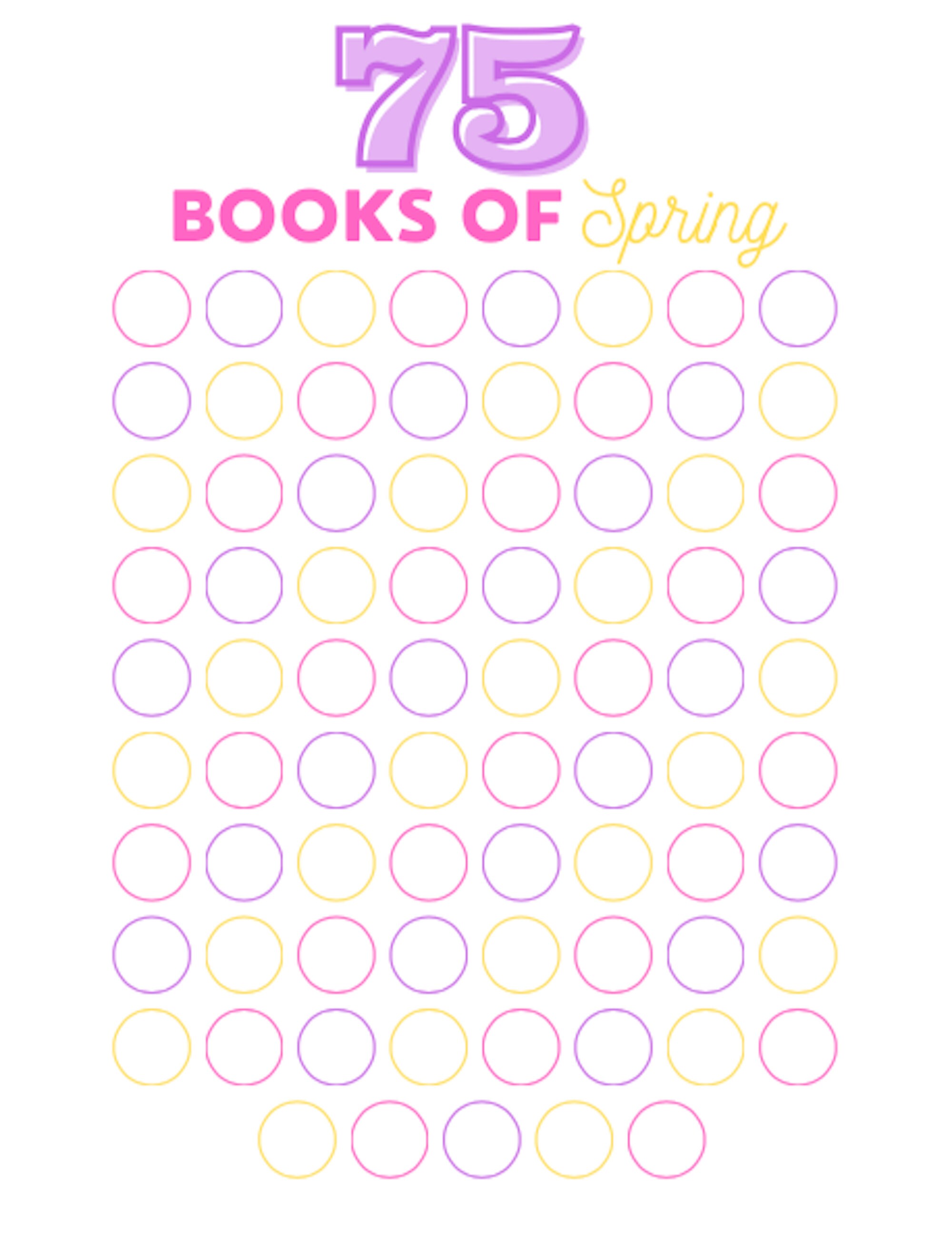 75 Book Tracker Printable Pages Seasonal - Etsy