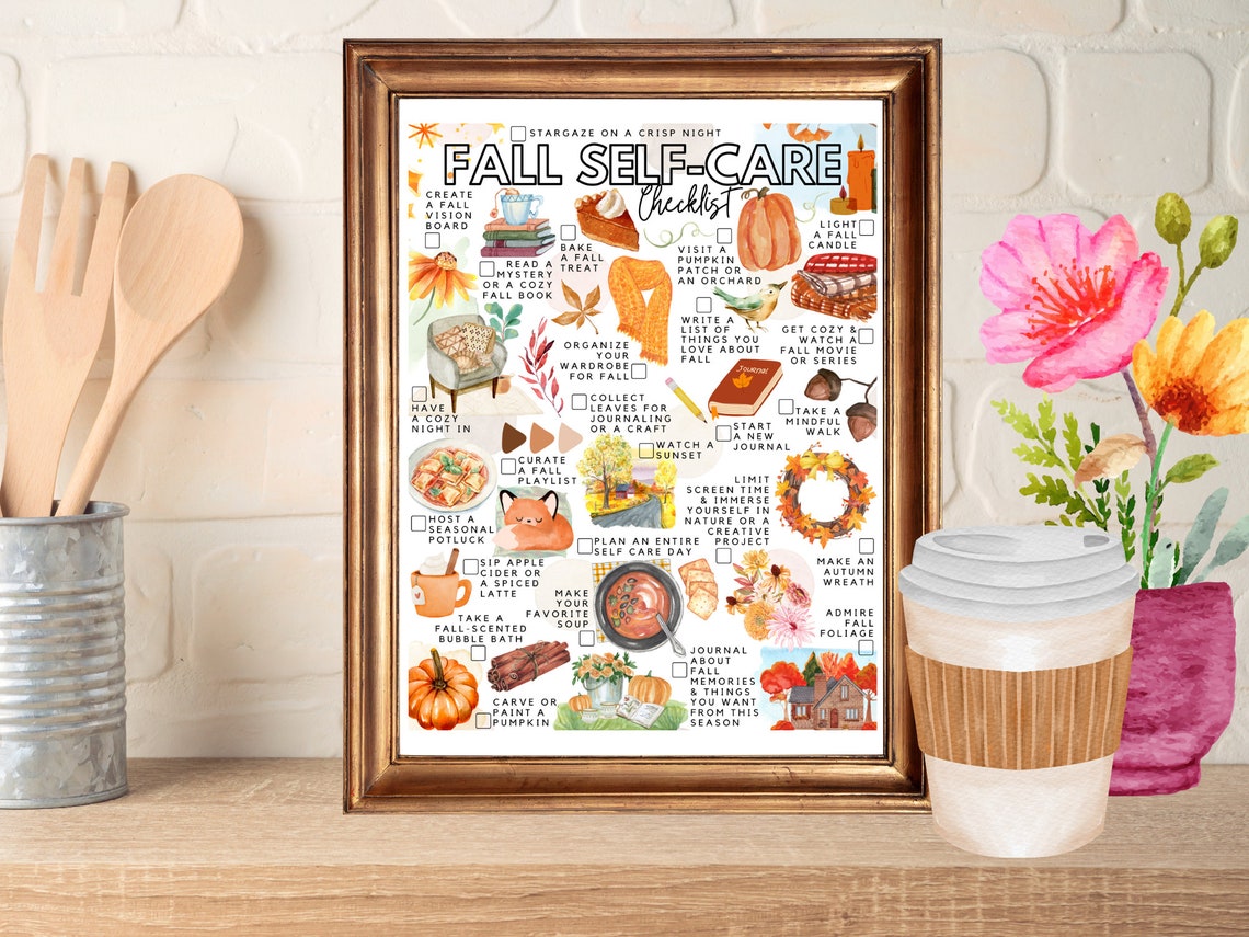 Printable Fall Self-care Bucket List | Autumn Self-love To-do List - Etsy