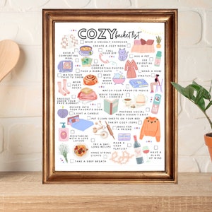 Printable Cozy Bucket List | Self-care To-do List - Etsy