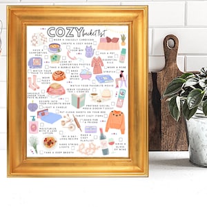 Printable Cozy Bucket List | Self-care To-do List - Etsy