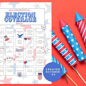 2024 Presidential Election Coverage Printable BINGO Pack of 20 ...