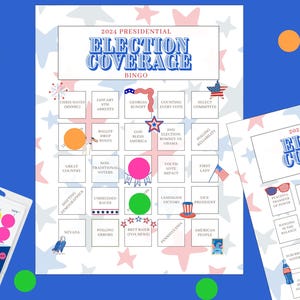 2024 Presidential Election Coverage Printable BINGO Pack of 20 ...
