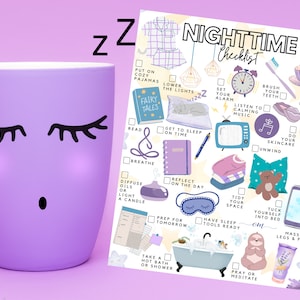 Printable Nighttime Checklist | Bedtime Routine To-do List - Etsy
