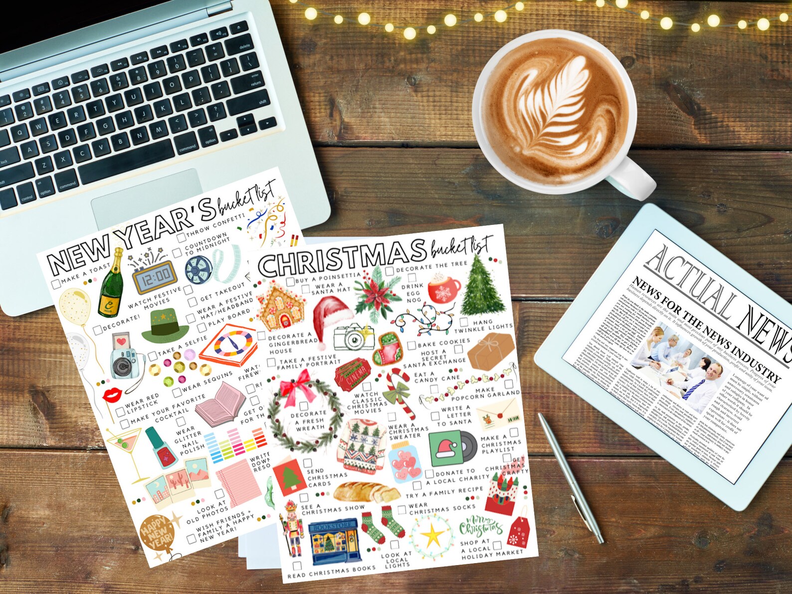 Printable Holiday Bucket List Value Pack of 4 Holiday To-do - Etsy