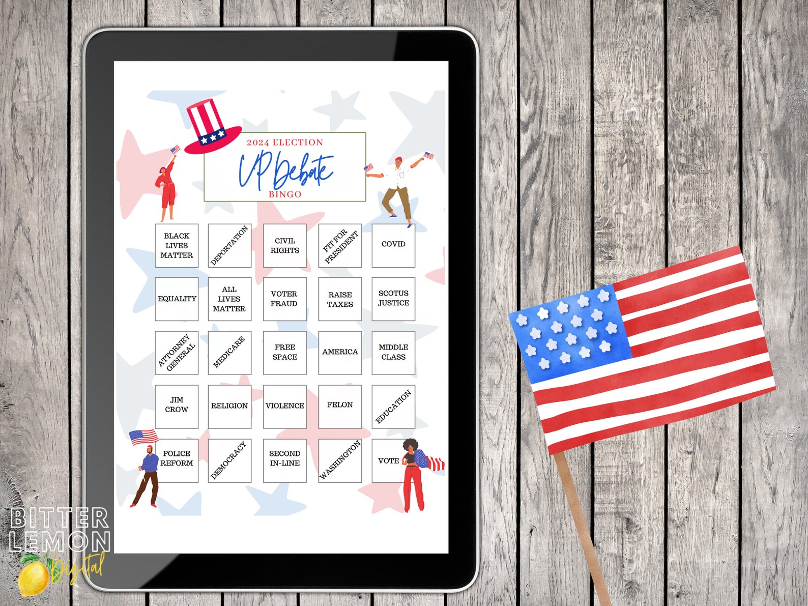 2024 Vice Presidential Debate Printable BINGO Pack of 6 | Election ...