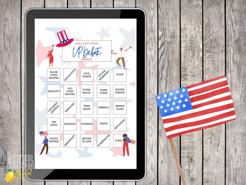 2024 Vice Presidential Debate Printable BINGO Pack of 6 | Election ...