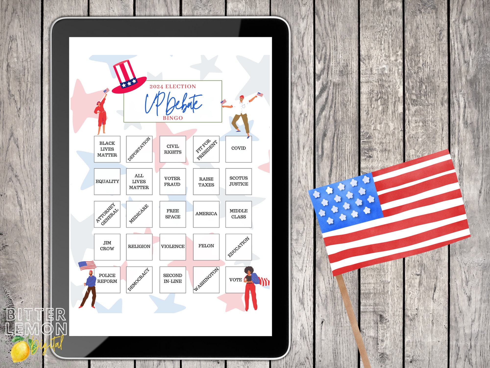 2024 Vice Presidential Debate Printable BINGO Pack of 6 | Election ...